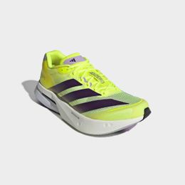 Laufschuh adidas Performance "ADIZERO BOSTON 13", Herren, Gr. 47, solar gelb, aurora plum, powder plum, Textil, Schuhe Laufschuh