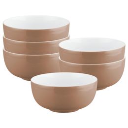 Schale Seltmann Weiden "M&uuml;slischalen Liberty Pure Colors &oslash; 15 cm 6er Set", braun (cocoa braun), B:15cm H:7cm T:15cm &Oslash;:15cm, Sch&uuml;sseln, Schale, Sp&uuml;lmaschinenfest, Mikrowellensicher, Ofenfest