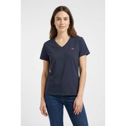 LEVI'S&reg; PLUS V-Shirt LEVI'S PLUS "V NECK TEE", Damen, Gr. XL (46/48), navy blazer, Jersey, Obermaterial: 100% Baumwolle, figurumspielend h&uuml;ftlang, V-Ausschnitt, Shirts V-Shirt, Figurumspielende Passform