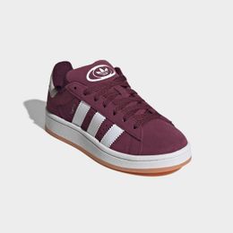 Sneaker adidas originals "CAMPUS 00S", M&auml;dchen, Gr. 35,5, rot (maroon, ftwr wei&szlig;, gum 2), Leder, Synthetik, Schuhe Sneaker, f&uuml;r Kinder und Jugendliche, mit Gummilaufsohle, mit Schn&uuml;rung