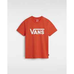 T-Shirt Vans "FLYING V CREW TEE", Damen, Gr. S (36), rot (flying v fie), Jersey, Obermaterial: 100% Baumwolle, Rundhals, eingesetzt abgesteppt, Shirts T-Shirt