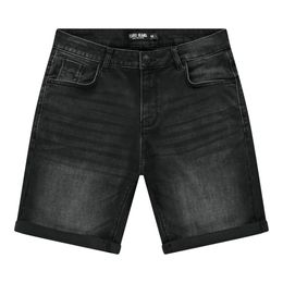 Jeansbermudas Cars Jeans "COLORADO Denim Short", Herren, Gr. 3XL, N-Gr, schwarz used, Denim/Jeans, Obermaterial: 76% Baumwolle, 22% Polyester, 2% Elasthan, Abriebeffekte, Basic kniefrei, Jeans Jeansbermudas