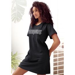 Bigshirt Kangaroos, Damen, Gr. 40/42, schwarz, Single Jersey, Obermaterial: 100% Baumwolle, bedruckt, l&auml;ssig geschnitten Mini, Rundhals, Raglan&auml;rmel, Shirts Bigshirt, mit Slogan-Frontdruck, Topseller