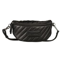 Bauchtasche Tom Tailor "Mirela", Damen, Gr. B/H/T: 26cm x 15cm x 8cm, schwarz, Polyurethan, Taschen Bauchtasche, weich wattiert und elegant in trendigen Formaten