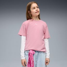 T-Shirt Puma "ESS BOXY TEE G", M&auml;dchen, Gr. 152, rosa (poised pink), Jersey, Obermaterial: 100% Baumwolle, unifarben, relaxed fit normal, Rundhals, Shirts T-Shirt, kastenf&ouml;rmiger Schnitt, Kurzarm, relaxed fit