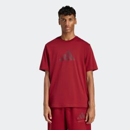 T-Shirt adidas Sportswear "FUTURE ICONS SMALL LOGO", Herren, Gr. XL, active maroon, Obermaterial: 100% Baumwolle, Shirts T-Shirt, sportlicher Stil, Kurzarm, mit kleinem 3-Streifen Logo