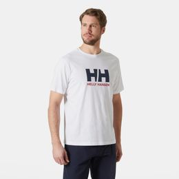 T-Shirt Helly Hansen "HH LOGO T-SHIRT 3.0", Herren, Gr. XXL, wei&szlig;, Jersey, Obermaterial: 100% Baumwolle, bedruckt, unifarben, Basic h&uuml;ftbedeckend, Rundhals, Shirts T-Shirt, sportlicher Schnitt, kurze &Auml;rmel, Rundhalsausschnitt