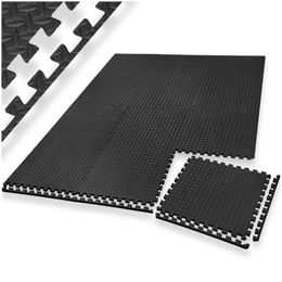TecTake&reg; Schutzmattenset, 12-teilig mit 24 Randst&uuml;cken, weich und rutschfest, leichte Reinigung und flexibel erweiterbar