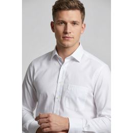 Langarmhemd MARVELIS, Herren, Gr. 44, N-Gr, wei&szlig;, Web, Obermaterial: 100% Baumwolle, normal, 2-Knopf-Manschette, Hemden Langarmhemd, modern fit, Businesshemd, b&uuml;gelfrei, New-Kentkragen