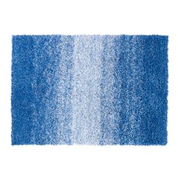 casa pura Badteppich Wave Rutschsicher & schnelltrocknend Blau/Wei&szlig;