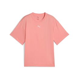 T-Shirt Puma "ESS BOXY TEE G", M&auml;dchen, Gr. 164, pink (pink fruit), Jersey, Obermaterial: 100% Baumwolle, bedruckt, relaxed fit normal, Rundhals, Shirts T-Shirt, kastenf&ouml;rmiger Schnitt, Kurzarm, relaxed fit
