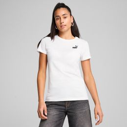 T-Shirt Puma "ESS SMALL NO. 1 LOGO TEE", Damen, Gr. L, wei&szlig; (Puma wei&szlig;), Jersey, Obermaterial: 100% Baumwolle, unifarben, regular fit normal, Rundhals, Shirts T-Shirt, Kurzarm, f&uuml;r sportliche Looks, aus Baumwolle, Rundhalsausschnitt