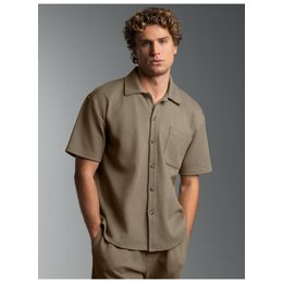 Blusenshirt TRIGEMA "TRIGEMA Polohemd in Waffel-Optik", Herren, Gr. 3XL, wei&szlig;, neutral, Piqu&eacute;, 100% Baumwolle, Basic, ohne Ausschnitt, Shirts Blusenshirt