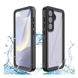 Wigento F&uuml;r Samsung Galaxy S24 FE 360 Grad Full Wasserdichte Schutz Tasche