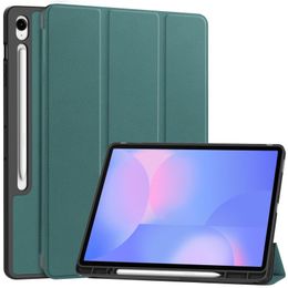 Wigento F&uuml;r Samsung Galaxy Tab S10 FE Plus 3folt Wake UP Tasche H&uuml;lle Gr&uuml;n