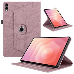Wigento F&uuml;r Samsung Galaxy Tab S11 Ultra 360 Grad Baum Kunstleder Tasche Pink
