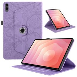 Wigento F&uuml;r Samsung Galaxy Tab S11 Ultra 360 Grad Baum Kunstleder Tasche Lila
