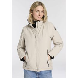 Outdoorjacke Killtec "KOW 250 WMN JCKT", Damen, Gr. 42, hell taupe, Obermaterial: 100% Polyester. Futter: 100% Polyester. Wattierung: 100% Polyester, hoch geschlossener Ausschnitt, verstellbar, Jacken Outdoorjacke