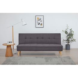 Schlafsofa Inosign "MENDOTA, 181 cm, 3-Sitzer mit Schlaffunktion", grau (anthrazit), B:181cm H:84cm T:84cm, 100% Polyester, Sofas, Schlafsofa, verstellbarer R&uuml;ckenlehne, Klappmechanismus, Webstoff