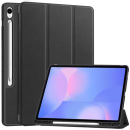 Wigento F&uuml;r Samsung Galaxy Tab S10 FE Plus 3folt Wake UP Tasche H&uuml;lle Schwarz