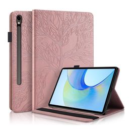 Wigento F&uuml;r Samsung Galaxy Tab S10 Plus / S9 Plus Kunstleder Tasche Pink