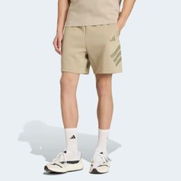 Shorts adidas Sportswear "FUTURE ICONS 3-STREIFEN", Herren, Gr. S, N-Gr, wonder cargo, normal, gr., Obermaterial: 67% Polyester, 33% Baumwolle, Hosen Shorts
