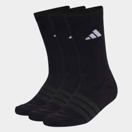 Funktionssocken adidas Performance "D&Auml;MPFENDE SPORTSWEAR CREW 3ER-PACK", Gr. M (40/42), schwarz, schwarz, wei&szlig;, Obermaterial: 56% Baumwolle, 40% Polyester, 3% Elasthan, 1% Polyamid, Socken Funktionssocken