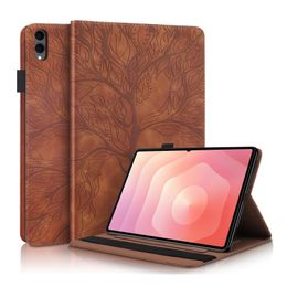 Wigento F&uuml;r Samsung Galaxy Tab S11 Ultra Baum Design Kunstleder Tasche Braun