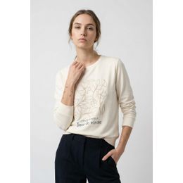 Sweatshirt soyaconcept "SC-BANU 287", Damen, Gr. L, cream, Sweatware, Obermaterial: 48% Modal, 48% Polyester, 4% Elasthan, bedruckt, regular fit normal, Rundhals, Rippb&uuml;ndchen, Sweatshirts Sweatshirt