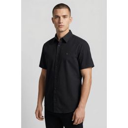 Kurzarmhemd Calvin Klein Jeans "CLASSIC OXFORD SHIRT", Herren, Gr. XXL, N-Gr, schwarz, Web, Obermaterial: 98% Baumwolle, 2% Elasthan, unifarben, klassisch normal, Rundhals, eingesetzt gerader Abschluss, Hemden Kurzarmhemd, Regular fit mit Button-Down-Kragen