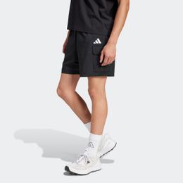 Shorts adidas Sportswear "ESSENTIALS SMALL LOGO CARGO CHELSEA", Herren, Gr. XXL, N-Gr, schwarz, wei&szlig;, normal, gr., Obermaterial: 100% Polyester, Hosen Shorts