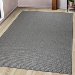 Teppich OTTO HOME "Venedig auch als L&auml;ufer erh&auml;ltlich" Gr. 3, grau, B:120cm H:4mm L:170cm, Kunstfaser, Teppiche, Teppich, In- und Outdoor geeignet, Sisal-Optik, Wetterfest & UV-best&auml;ndig, Topseller