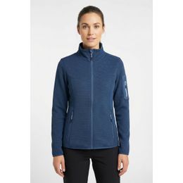 Fleecejacke Icepeak "BOWERSVILLE", Damen, Gr. S, navy blau, Fleece, Obermaterial: 100% Polyester, kontrastfarbene Details, unifarben, Basic normal, elastischer Bund, Jacken Fleecejacke, sportlicher Stil, leichtes Thermal-Material, schnell trocknend