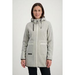 Fleecejacke Icepeak "AMES", Damen, Gr. S, powder, Obermaterial: 100% Polyester, Jacken Fleecejacke, sportlicher Stil, mit Kapuze und Kordelz&uuml;gen