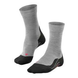 Wandersocken Falke "TK5 Wander", Herren, Gr. 44-45, light grau, Materialmix, normal, Socken Wandersocken, leicht und bequem f&uuml;r Freizeitwanderungen, atmungsaktiv