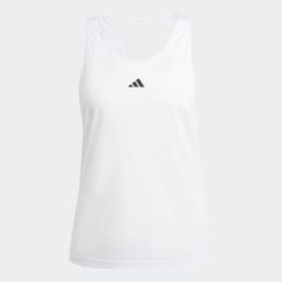 Tanktop adidas Performance "TRAIN ESSENTIALS MINIMAL BRANDING RACERBACK", Damen, Gr. XL, wei&szlig;, Obermaterial: 70% Polyester, 30% Viskose, Rundhals, Tops Tanktop