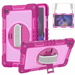 Wigento F&uuml;r Samsung Galaxy Tab A11+ Plus / A9+ Plus 360 Grad H&uuml;lle Pink