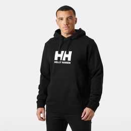 Kapuzensweatshirt Helly Hansen "HH LOGO HOODIE 3.0", Herren, Gr. S, schwarz, Obermaterial: 100% Baumwolle. Futter: 100% Baumwolle, Sweatshirts Kapuzensweatshirt, sportliche Passform, mit K&auml;ngurutasche