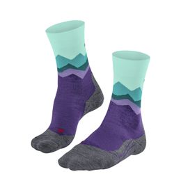 Wandersocken Falke "TK2 Explore", Damen, Gr. 35-36, amethyst, Materialmix, normal, Socken Wandersocken, hohe Feuchtigkeitsaufnahme, schnell trocknend, atmungsaktiv