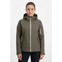 Softshelljacke Icepeak "BATHGATE", Damen, Gr. 48, granite, Obermaterial: 100% Polyester, Jacken Softshelljacke, sportlicher Stil, wasserabweisend, atmungsaktiv, Wassers&auml;ule 10000