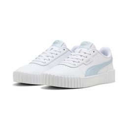 Sneaker Puma "CARINA 3.0", Damen, Gr. 40, Puma wei&szlig;, lucite, Leder, unifarben, Schuhe Sneaker, im klassischen Tennis-Stil, mit Schn&uuml;rung, mit weichem Textilfutter