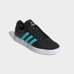 Sneaker adidas Performance "VL COURT MER", Damen, Gr. 47, core schwarz, semi mint rush, ftwr wei&szlig;, Leder, Synthetik, Schuhe Sneaker, Mercedes AMG Motorsport