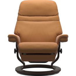 Relaxsessel stressless "Sunrise", new caramel batick, B:79cm H:103cm T:78cm, Leder BATICK: BATICK ist ein leicht korrigiertes, durchgef&auml;rbtes und genarbtes M&ouml;belleder, bei dem die meisten Unebenheiten und Spuren in der Regel entfernt wurden.;Leder PALOMA: PALOMA ist ein durchgef&auml;rbtes Semianilin-M&ouml;belleder mit nat&uuml;rlicher Narbung.;ROHLEDER Stoff Q2 FARON: Ein fester zuverl&auml;ssiger Boucl&eacute; mit einem 