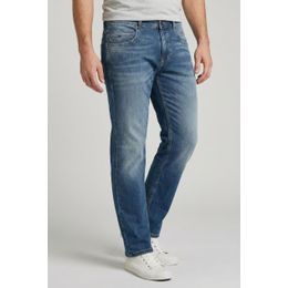5-Pocket-Jeans Camel Active "WOODSTOCK", Herren, Gr. 40, L&auml;nge 34, blau (indigo), Denim/Jeans, Obermaterial: 85% Baumwolle, 13% Polyester, 2% Elasthan, bequem lang, Jeans 5-Pocket-Jeans, mit Stretch