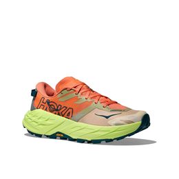 Trailrunningschuh Hoka One One "SPEEDGOAT 7", Damen, Gr. 40, persimmon, neon yuzu, Synthetik, Textil, Schuhe Trailrunningschuh