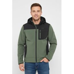 Softshelljacke CMP, Herren, Gr. 48, gr&uuml;n (musk), Softshell, Obermaterial: 96% Polyester, 4% Elasthan. Futter: 100% Polyester, taillenbedeckt, hoch geschlossener Ausschnitt, angesetztes B&uuml;ndchen mit Windstopper, Jacken Softshelljacke, Wasserabweisend & Winddicht & Atmungsaktiv, &Uuml;bergangsjacke