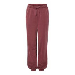 Sweatpants Pieces "PCCHILLI HW WASHED SWEAT PANTS NOOS BC", Damen, Gr. M (38), N-Gr, tawny port detail:washed, Sweatware, Obermaterial: 50% Baumwolle, 50% Polyester, unifarben, normal, Hosen Sweatpants