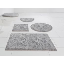 Badematte OTTO HOME "Jos, Badvorleger, Badezimmer Teppich" Gr. 12, grau, H:22mm, Polyester, Badematten, Badematte, Badematten in Pastell-Farben, Badteppich als 3 teiliges Set erh&auml;ltlich