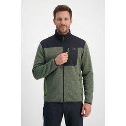 Strickfleecejacke CMP, Herren, Gr. 46, sage, antraci, Obermaterial: 100% Polyester. Futter: 88% Polyester, 12% Elasthan, Jacken Strickfleecejacke, &Uuml;bergangsjacke f&uuml;r Erwachsene