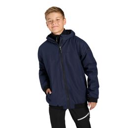 Regenjacke Killtec "KOS 153 BYS JCKT OT", Kinder, Gr. 152, dunkelnavy, Obermaterial: 88% Polyester, 12% Baumwolle. Futter: 100% Polyester, normal, Jacken Regenjacke, wasserabweisend, winddicht, mit w&auml;rmendem Futter, &Uuml;bergangsjacke